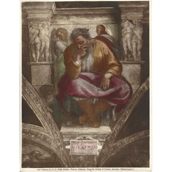 Art | Art Photo Alinari Sistine Cappella Jeremiah Weeping Prophet ...